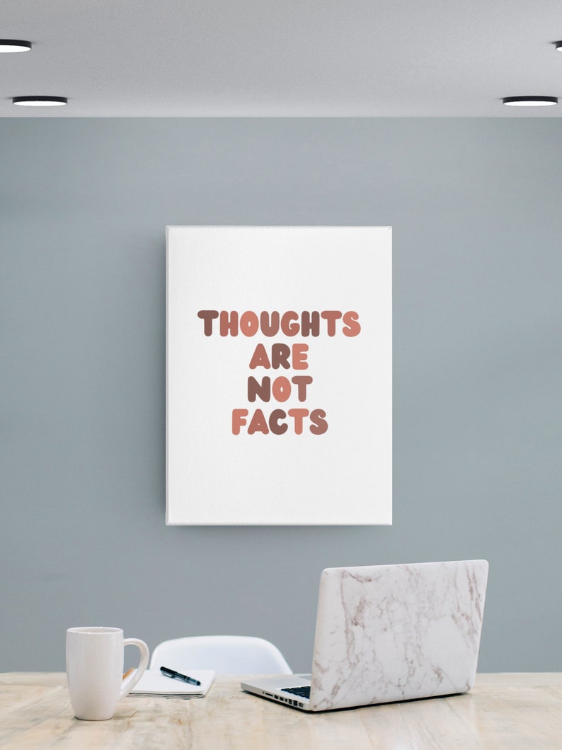 Thoughts Are Not Facts Printable, Therapy Office Decor, OCD Resource ...