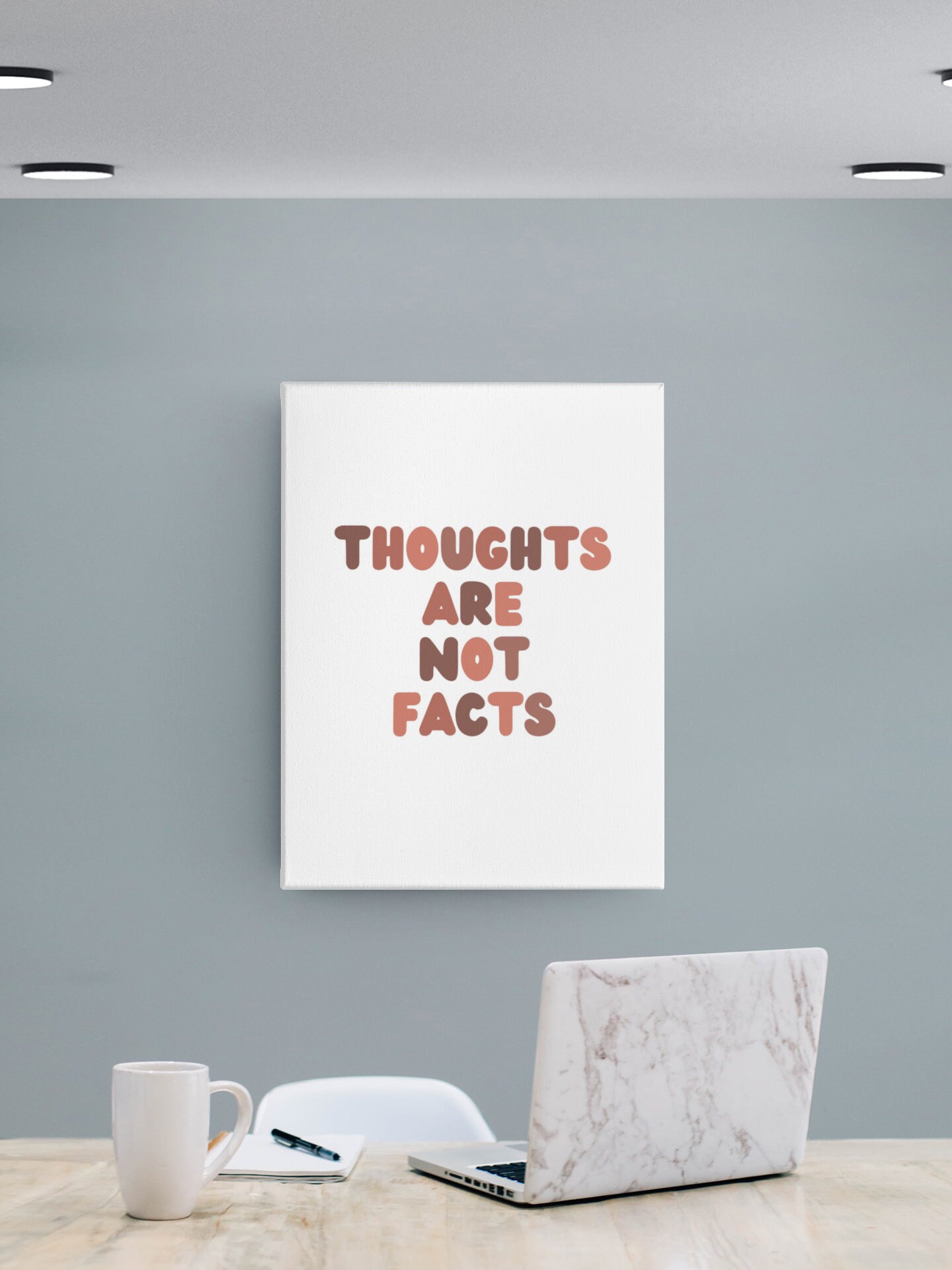 Thoughts Are Not Facts Printable, Therapy Office Decor, OCD Resource ...