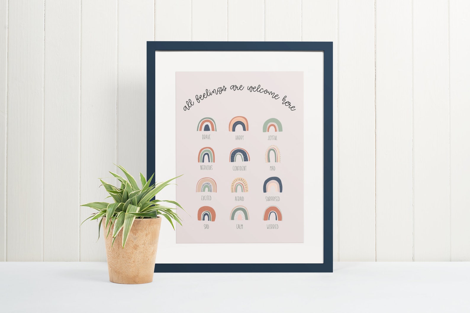 Rainbow Feelings Chart Emotion Poster Mental Health Art - Etsy