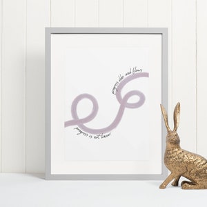 Progress is Not Linear Poster Printable, Therapy Office Decor, School ...