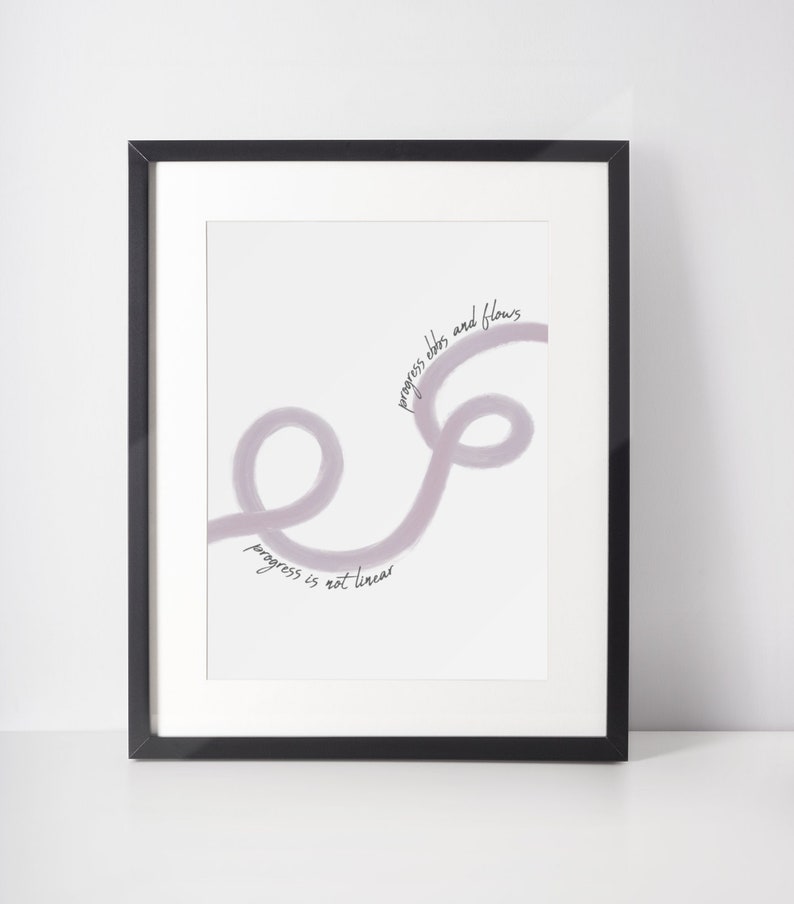 Progress is Not Linear Poster Printable, Therapy Office Decor, School ...