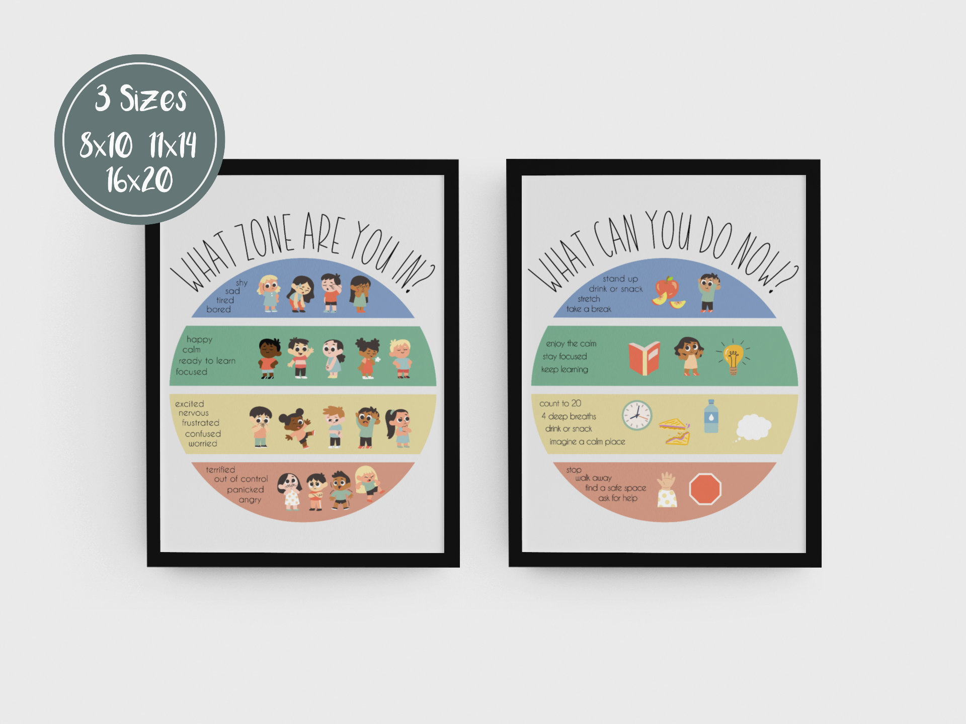 Zones of Regulation Poster Printable, Emotional Regulation, Calm Down ...