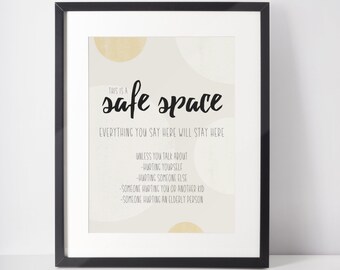 Safe Space Office Sign - Etsy