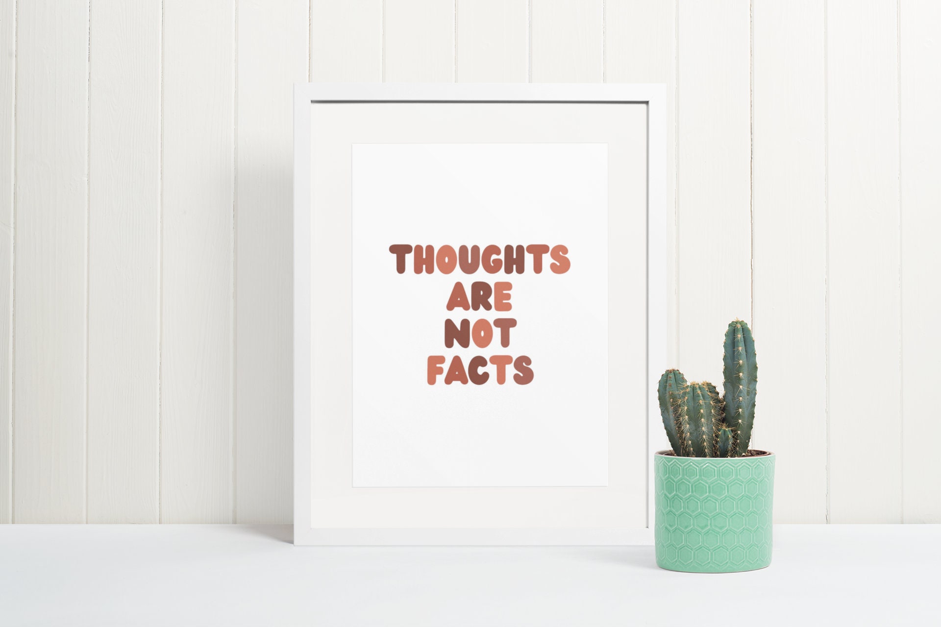 Thoughts Are Not Facts Printable, Therapy Office Decor, OCD Resource ...