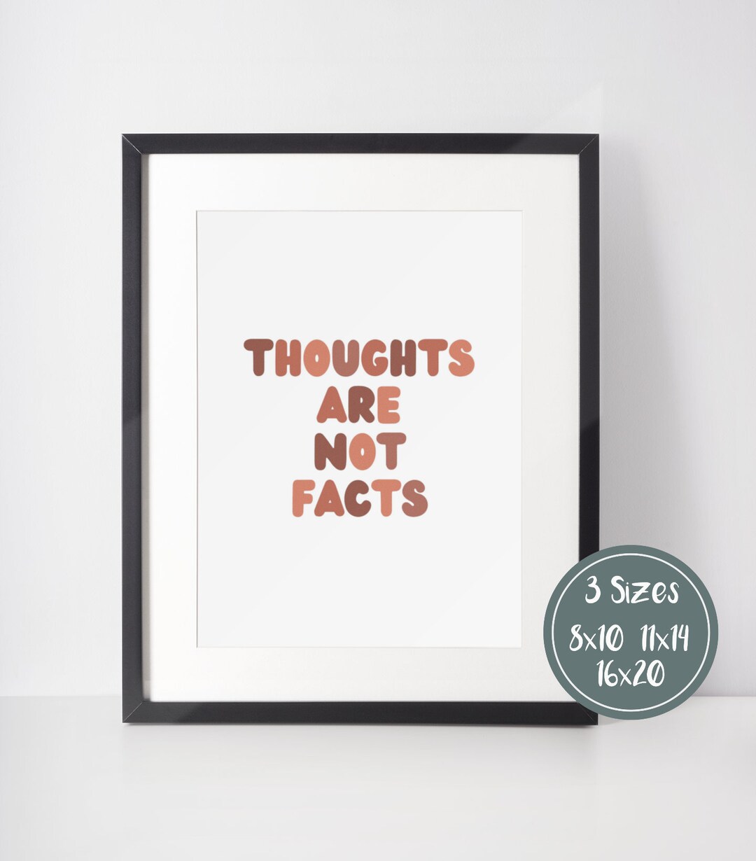 Thoughts Are Not Facts Printable, Therapy Office Decor, OCD Resource ...