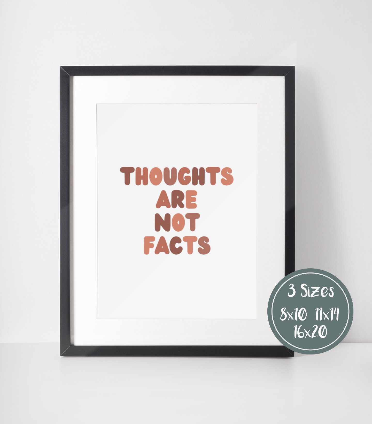 Thoughts Are Not Facts Printable, Therapy Office Decor, OCD Resource ...