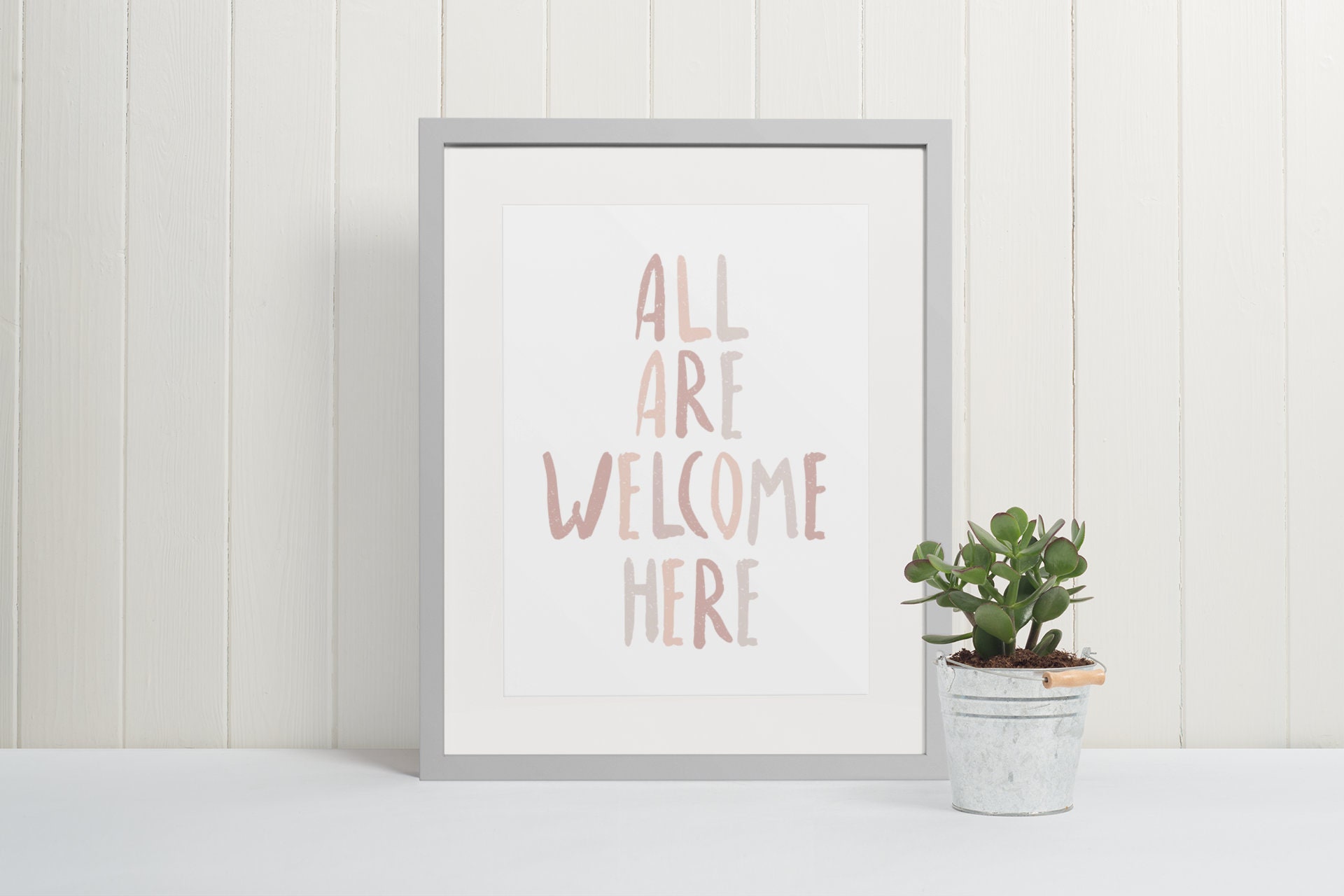 All Are Welcome Here Poster Printable - Therapy Office Decor, Counselor ...