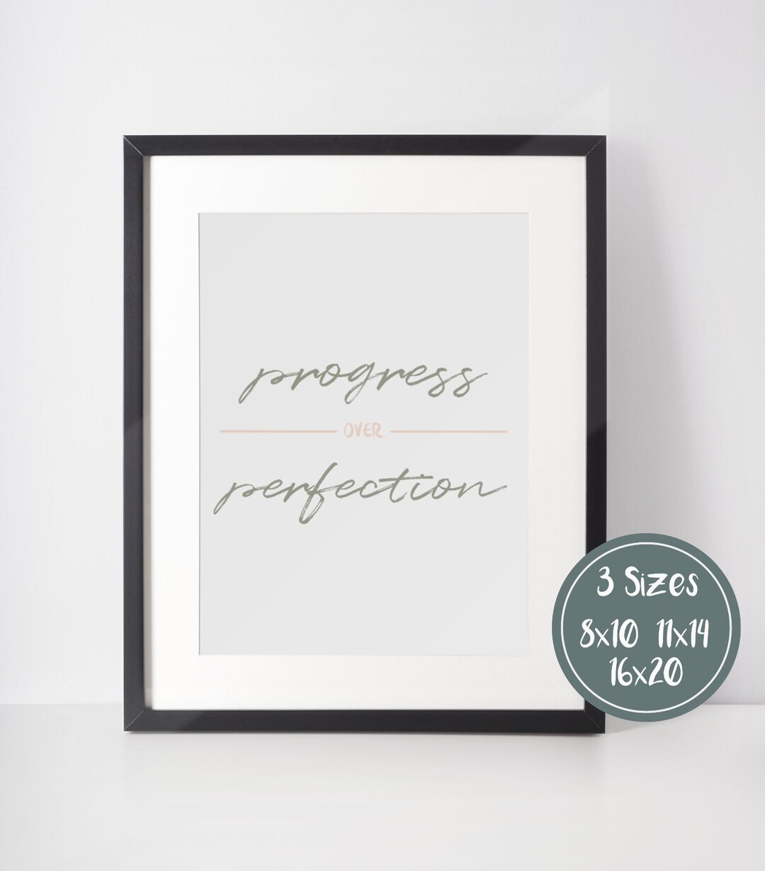 Progress Over Perfection Printable, Therapy Office Decor, Counseling ...