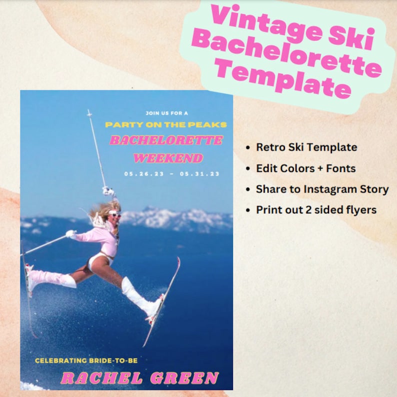 APRES SKI Retro Vintage Bachelorette Weekend Itinerary - Skiing Aspen ...