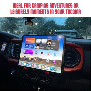 Toyota Tacoma 3rd Gen iPad Holder: Car Camping Tablet Mount (stationary ...
