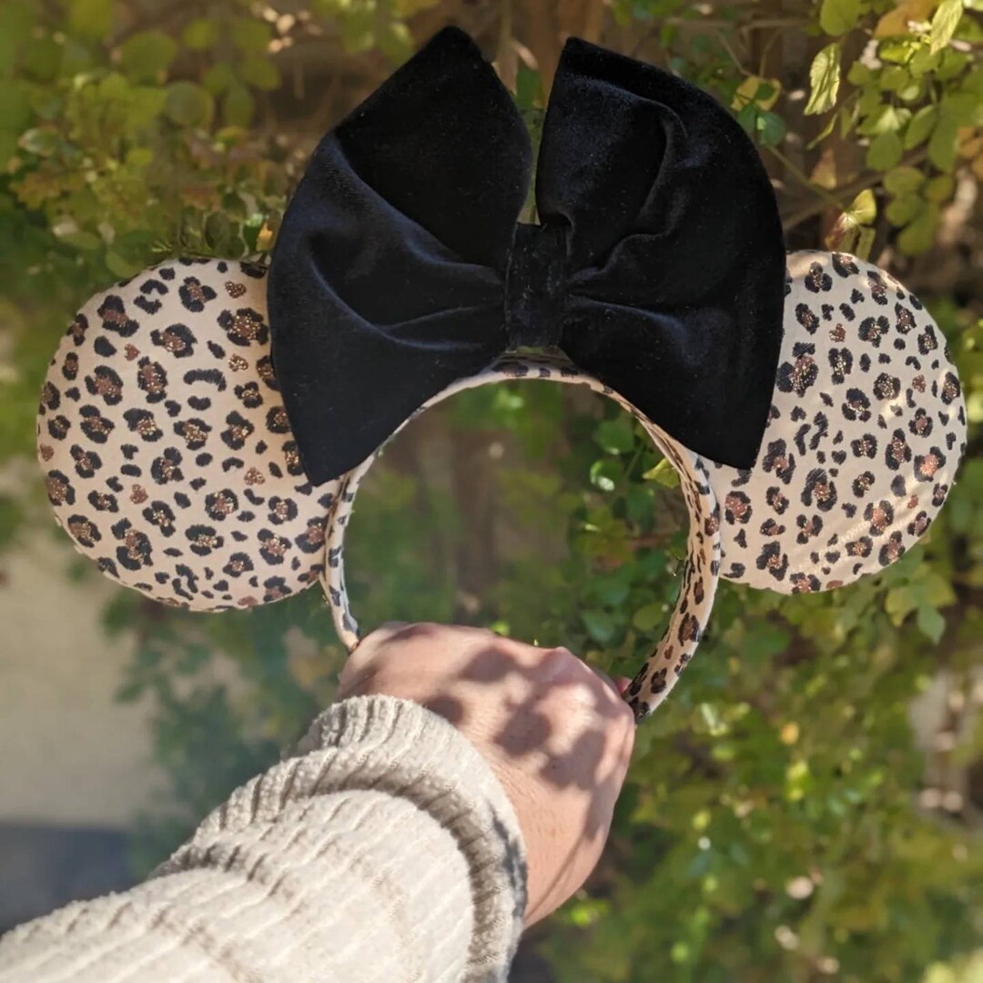 Leopard Print Mouse Ears Headband, Animal Kingdom Inspired - Etsy