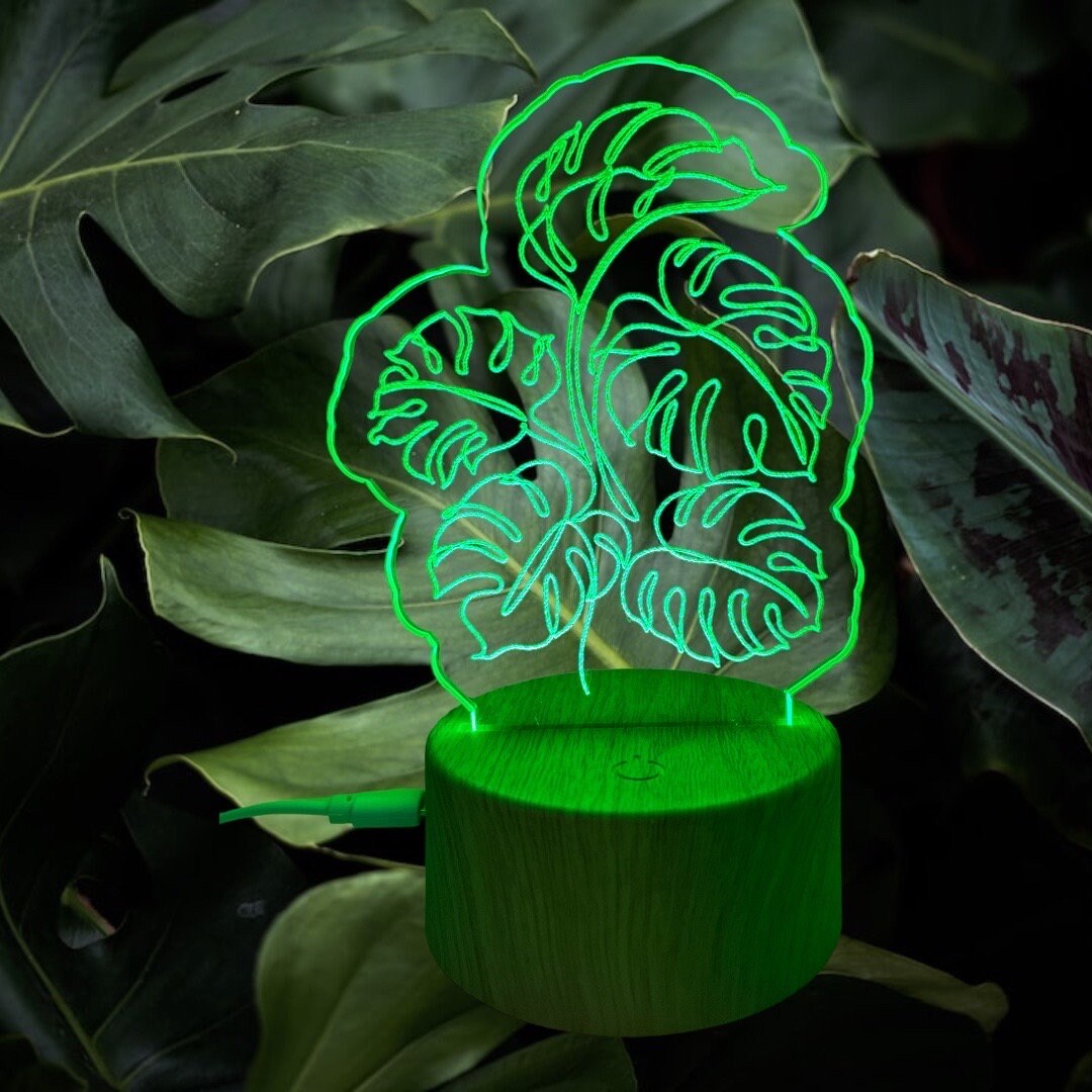 Monstera Plant LED Light - Etsy