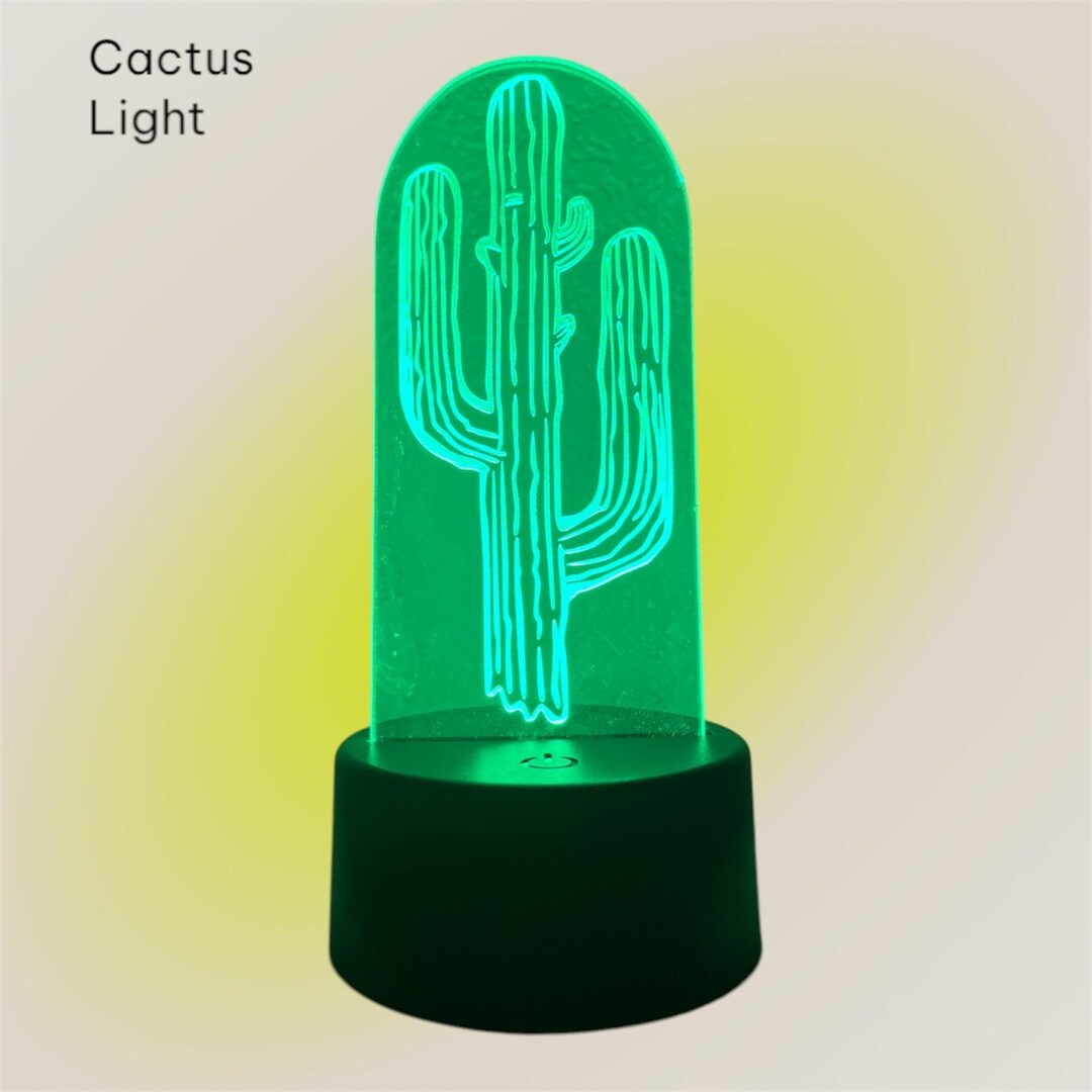 Cactus LED Light - Etsy
