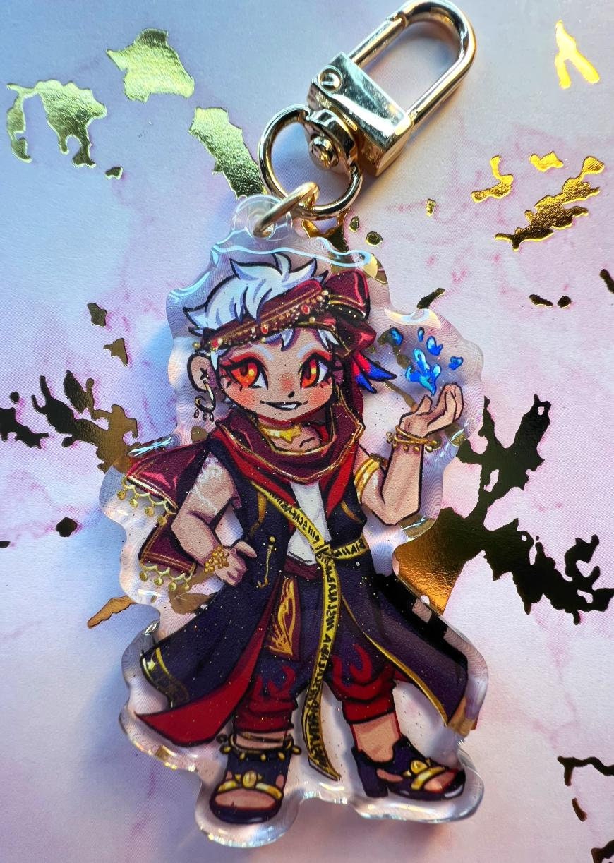 TWST SCARABIA Acrylic Epoxy Glitter Charm Kalim // Jamil - Etsy