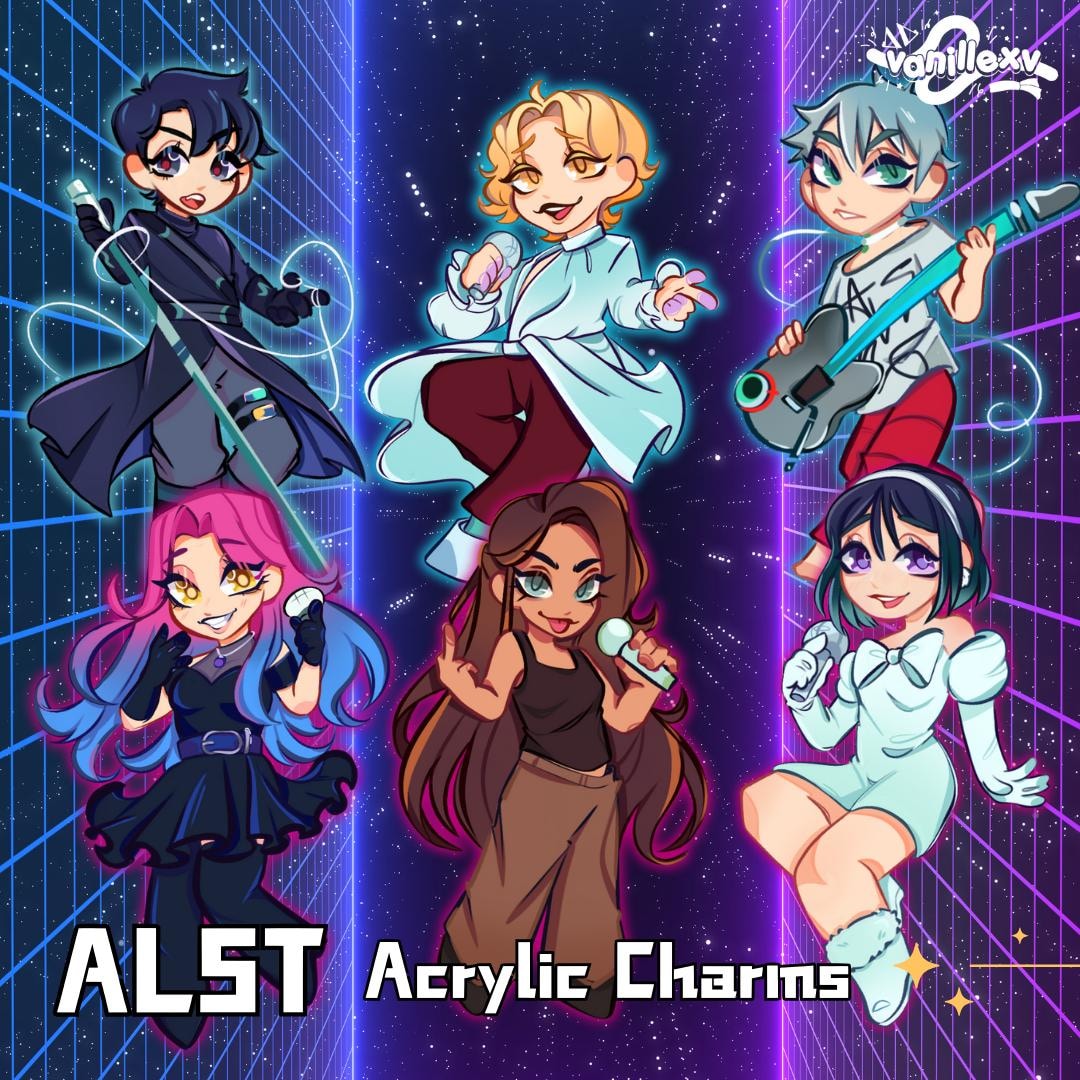 ALST - 2.5" Rainbow Holo Acrylic Charm - Ivan, Till, Luca, Hyuna, Sua ...