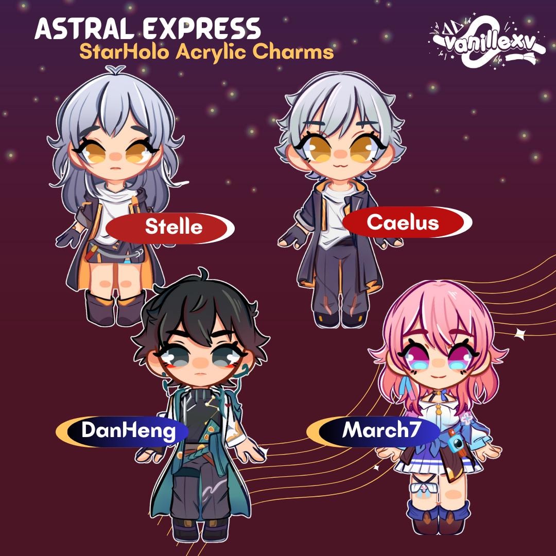 HSR - 2.5" Acrylic Charm - Astral Express - Dan Heng, March 7th ...