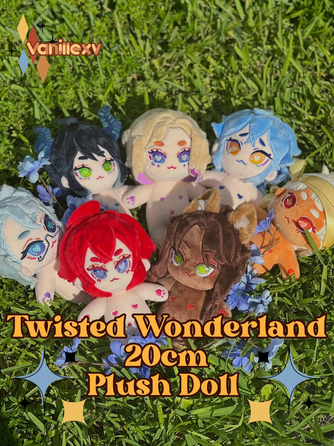 TWST Dorm Head Plushies - 20cm || Vil/riddle/malleus/azul/idia/kalim ...