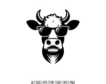 Cow Monogram Svg, Vector Cut File Cricut, Silhouette, Decal, Sticker ...