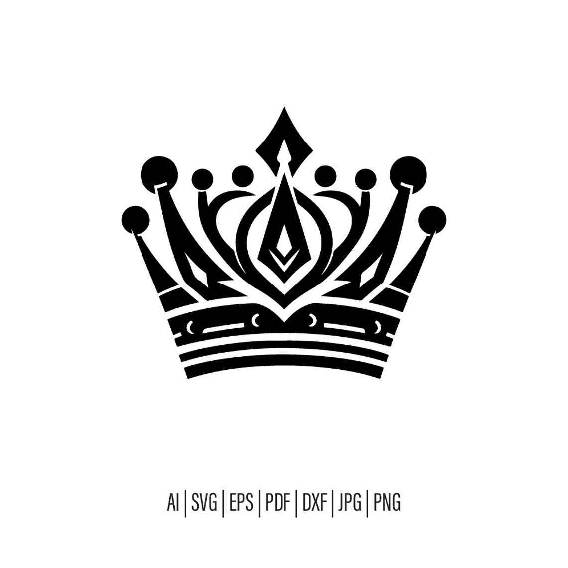 Crown Monogram Svg, Vector Cut File Cricut, Silhouette, Decal, Sticker ...