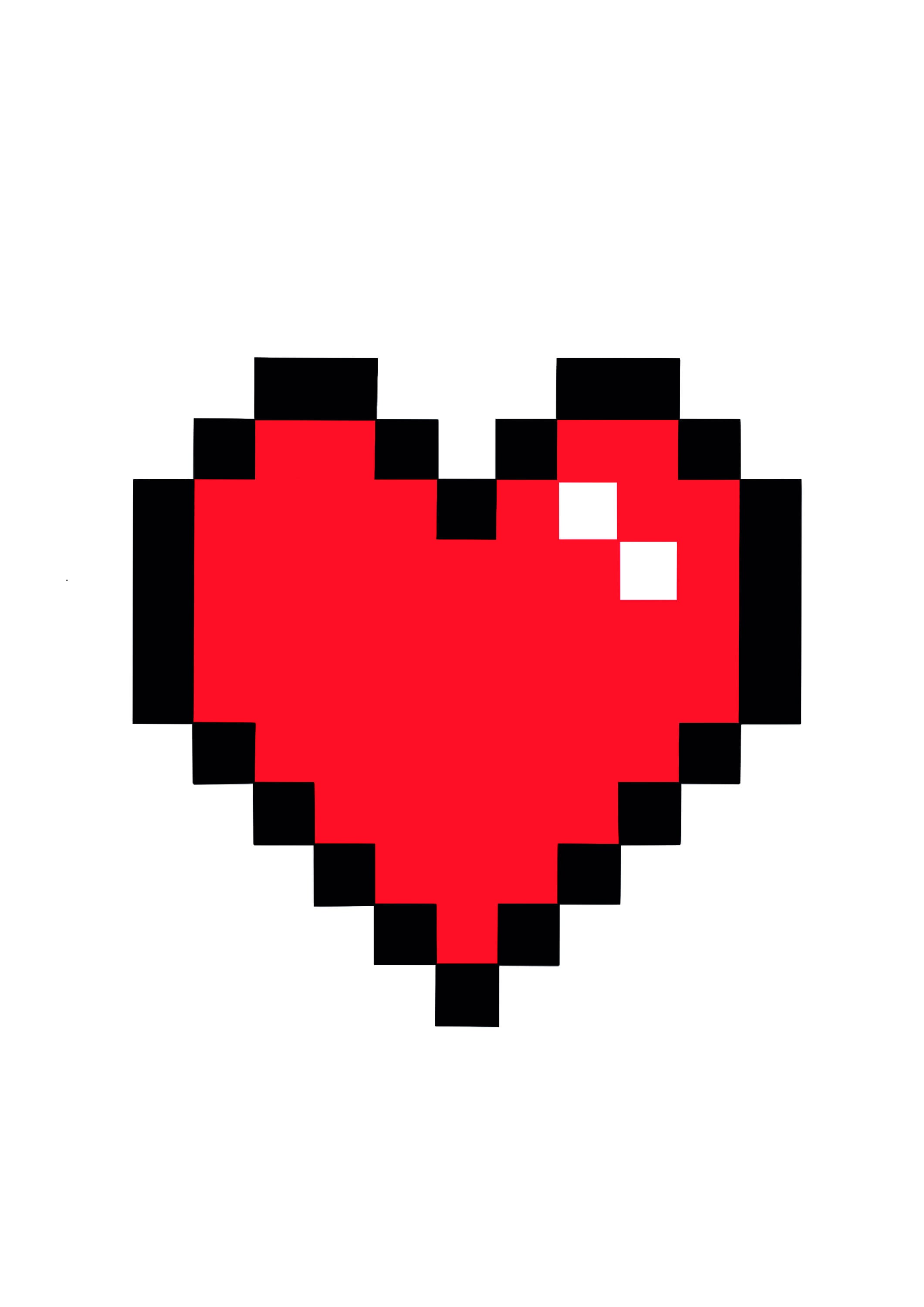 Pixel Heart Instant Download SVG, PNG, EPS, Dxf, Jpg Digital Download ...