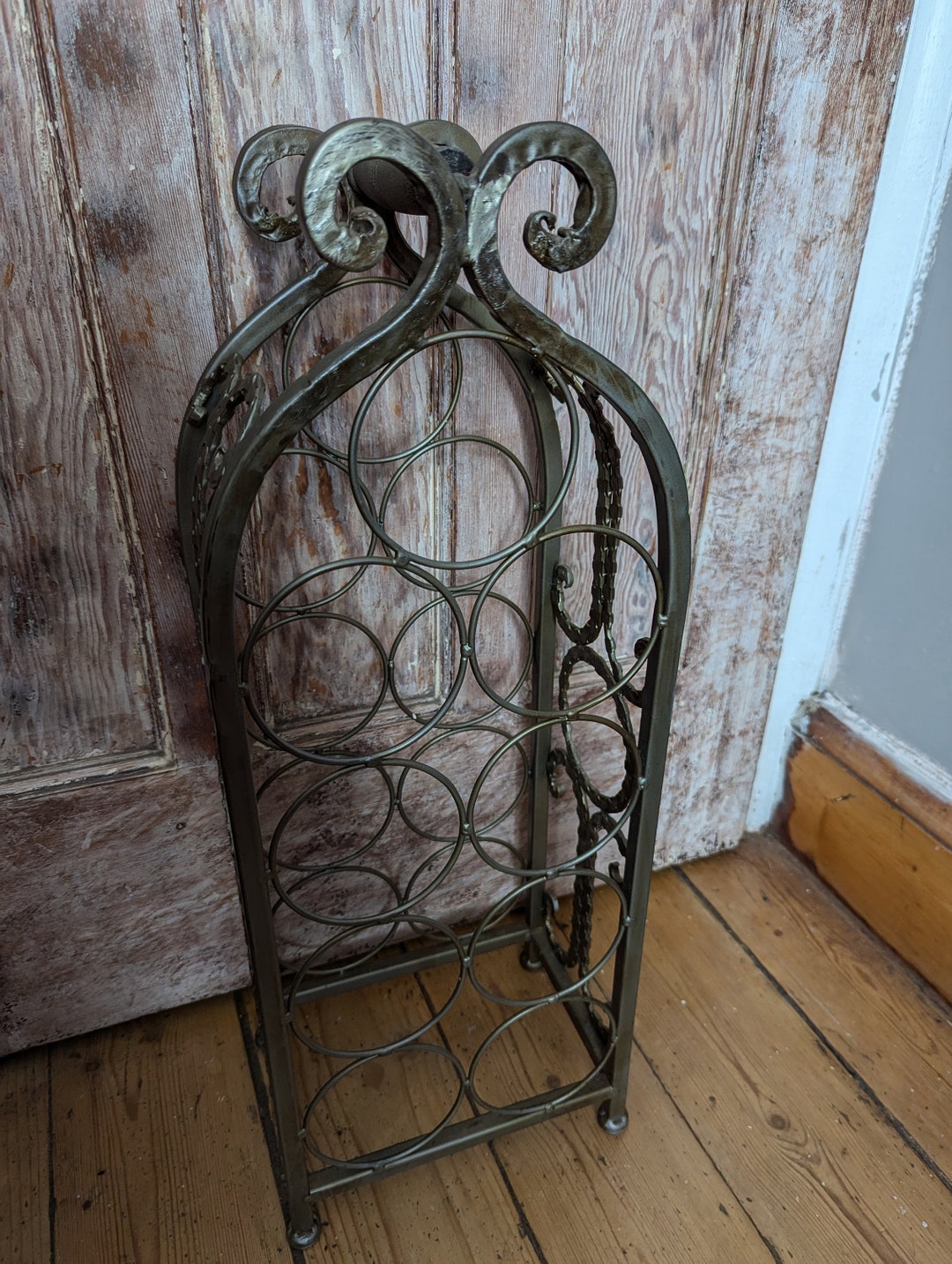 Vintage Iron Wine Rack - Etsy