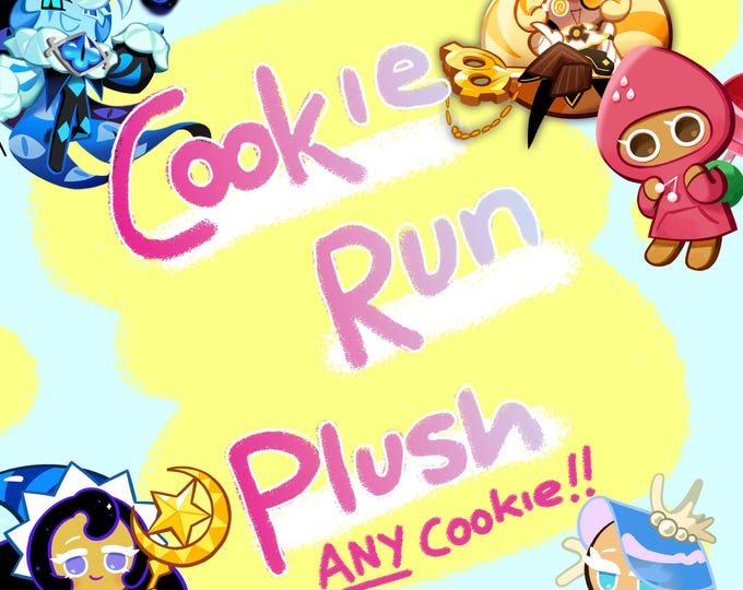 Cookie Run Any Character Plush (made to Order) - Etsy