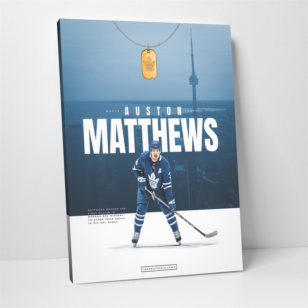 Auston Matthews Poster, Toronto Maple Leafs, NHL Sports Print, Sports ...