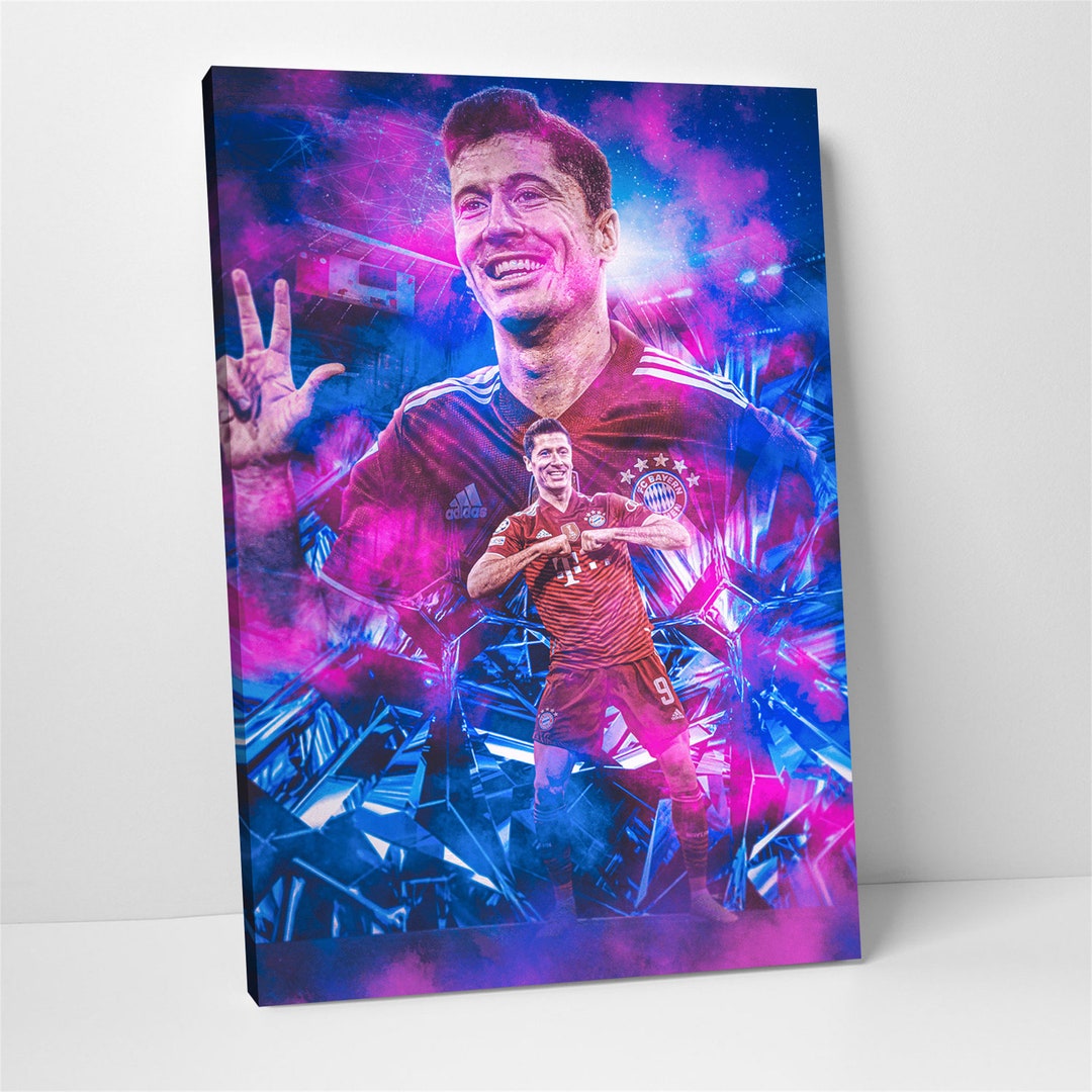 Robert Lewandowski Soccer Player Print Soccer Sports Print - Etsy