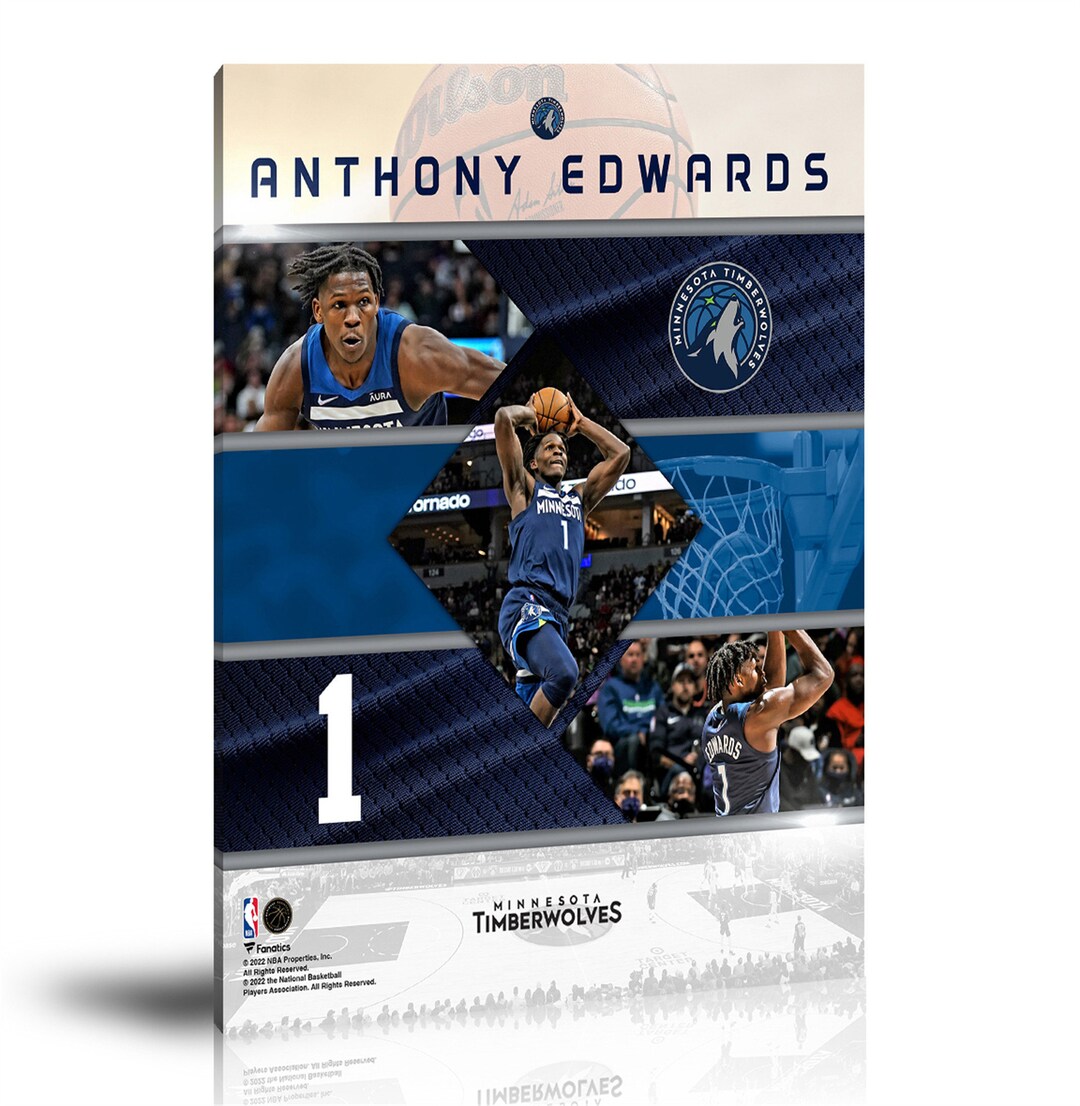Anthony Edwards Poster, NBA, NBA Sports Print, Sports Player Print ...