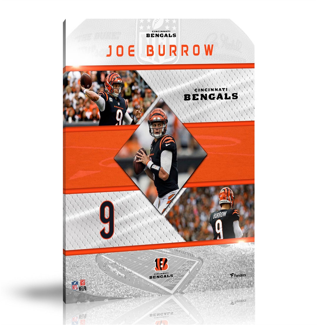 Joe Burrow Poster, NFL, NFL Sports Print, Sports Player Print, Framed ...