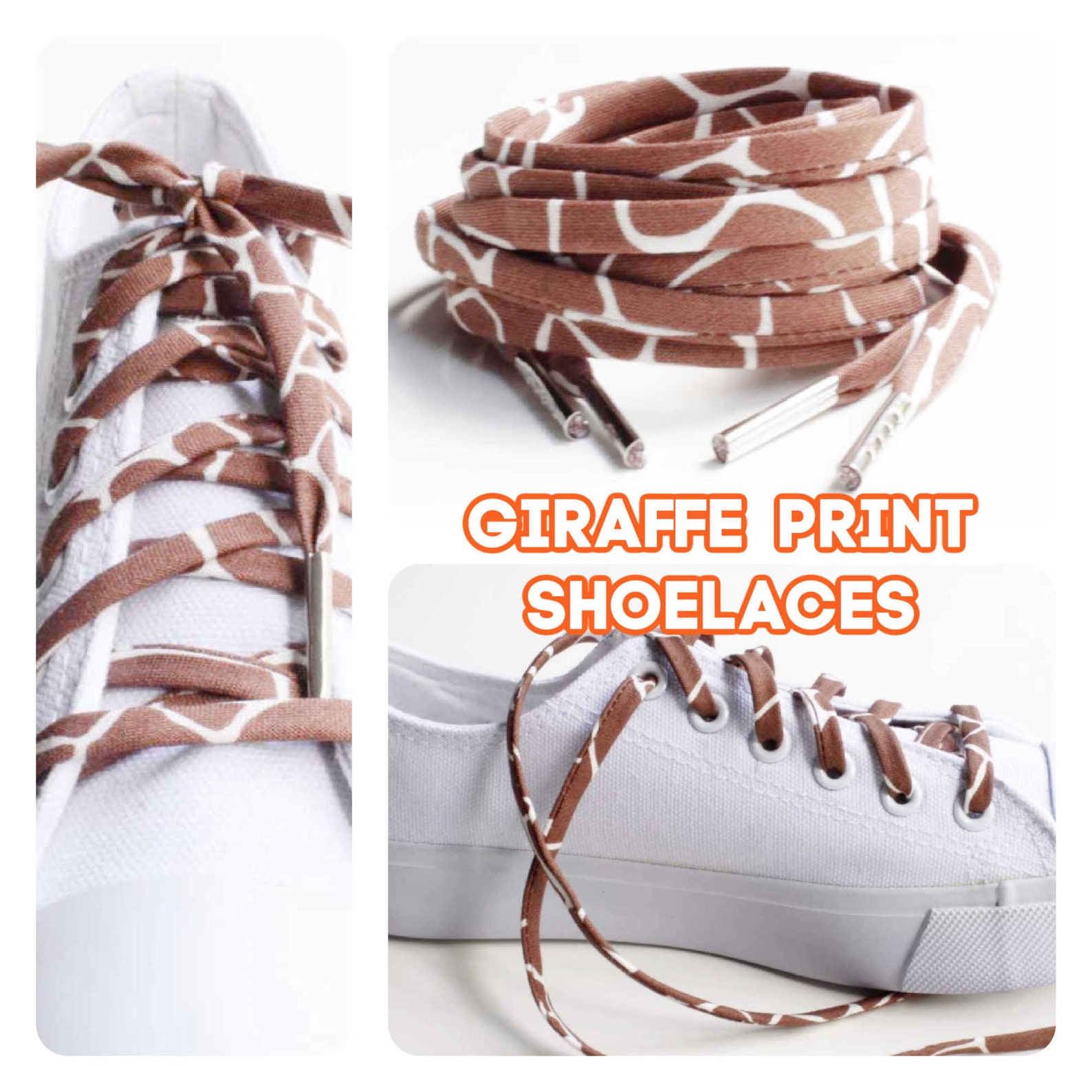 Cute Shoe Laces - Metal Tips - Adults & Kiddos - Four Lengths - Animal ...