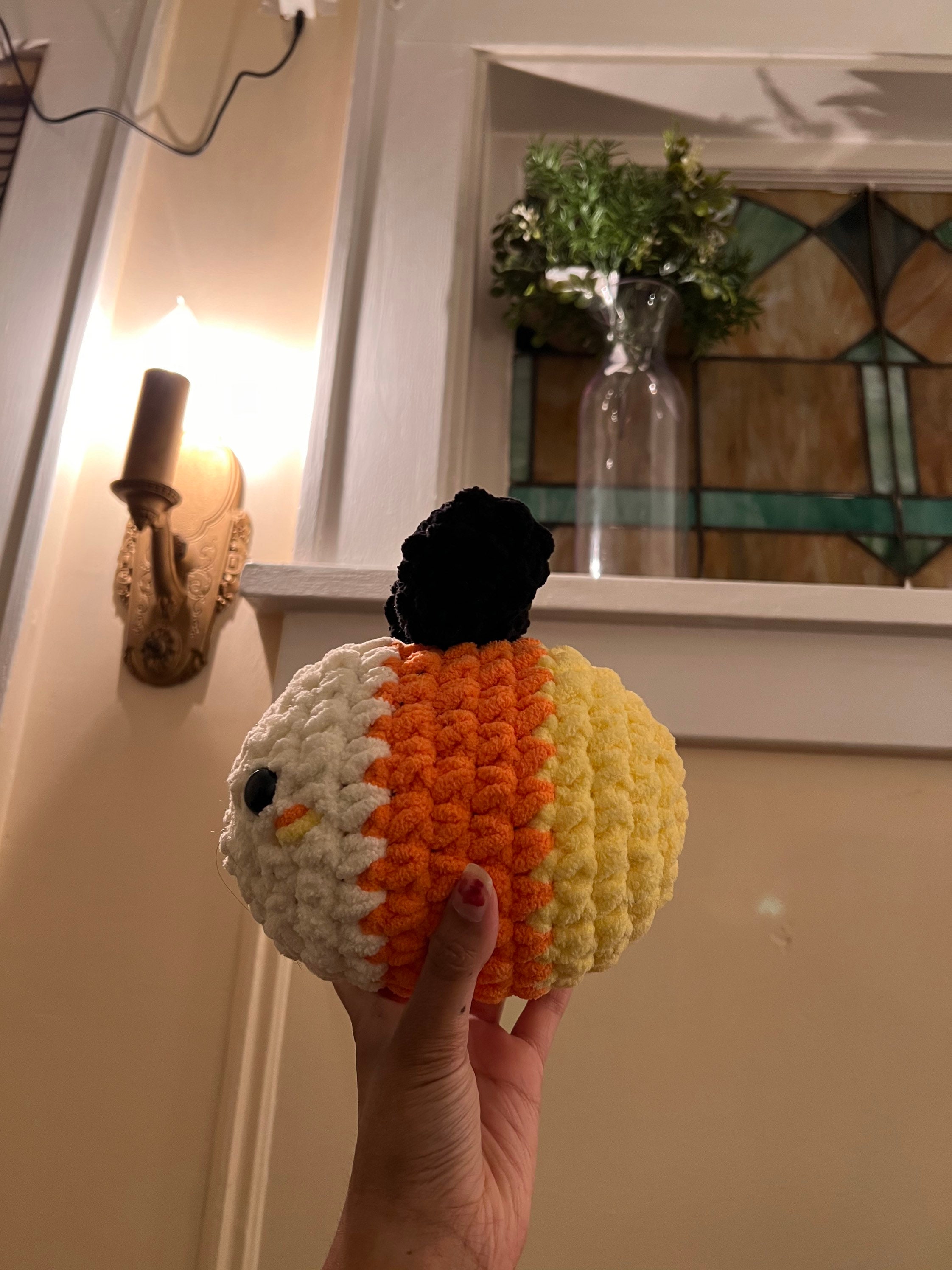 Candy Corn Bee Crochet - Halloween Plushie Made to Order - Etsy
