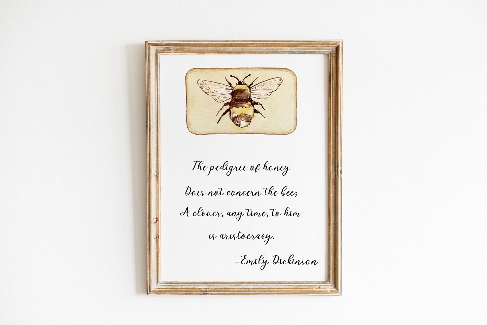 Emily Dickinson Quote Bee Wall Art Set of 2 Prints Quote - Etsy