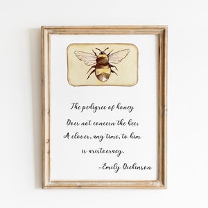 Emily Dickinson Quote Bee Wall Art Set of 2 Prints Quote - Etsy