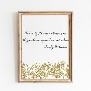 Emily Dickinson Quote Bee Wall Art Set of 2 Prints Quote - Etsy