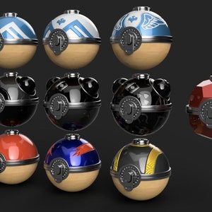 Hisuian Poke Ball 3D Model File Set - 10 Designs - Digital 3D Print ...