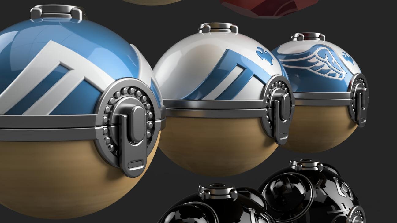 Hisuian Poke Ball 3D Model File Set - 10 Designs - Digital 3D Print ...