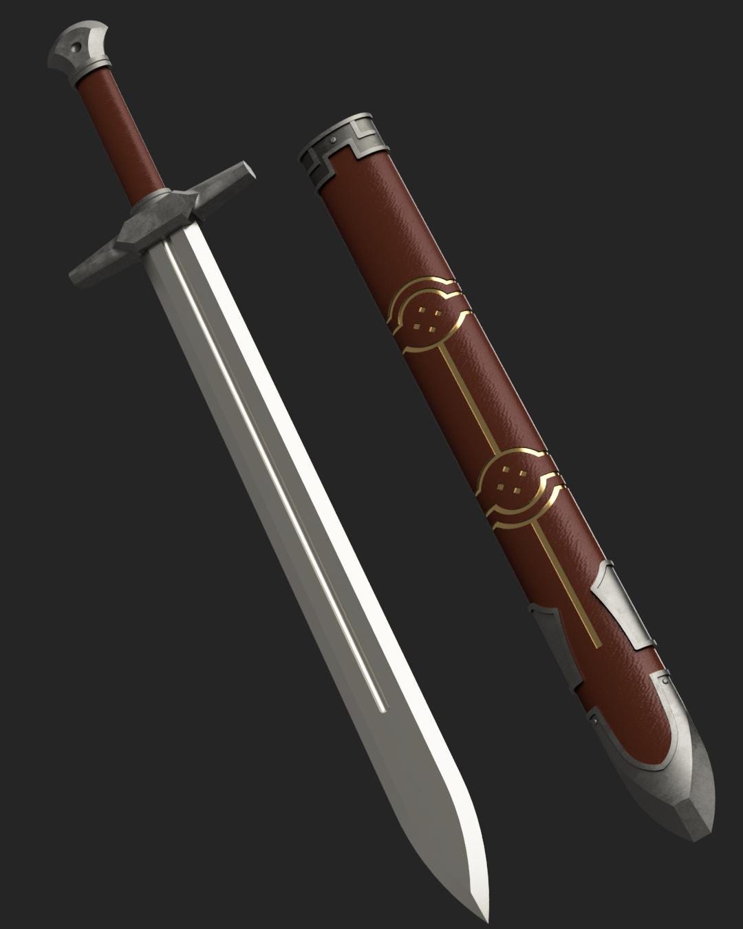 Link's Ordon Sword and Scabbard - Digital 3D Print Model Files - Etsy
