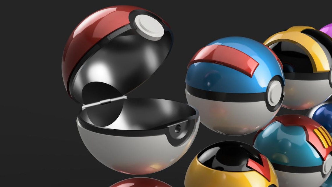 Poke Ball 3D Model File Set - 24 Designs - Digital 3D Print Files - Etsy
