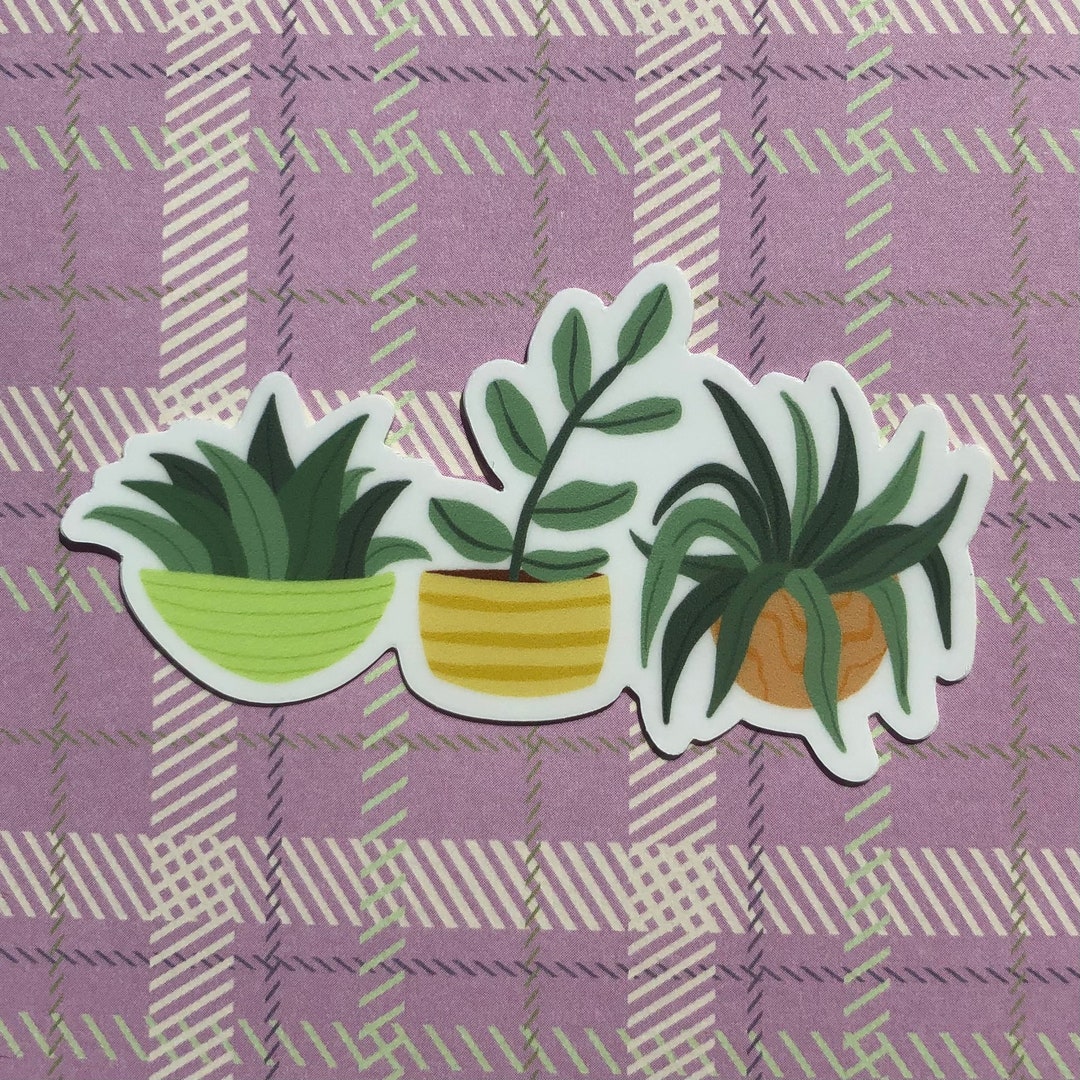 Plants Trio Matte Vinyl Sticker - Etsy