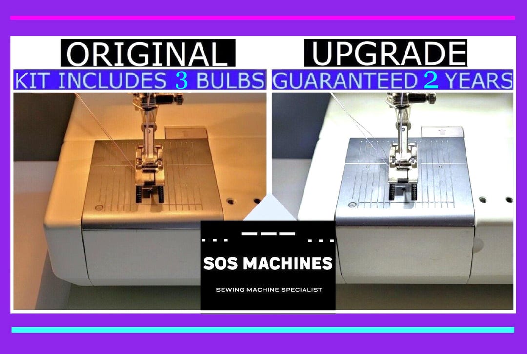 Bernina Bright White 3 Pc LED Light Retrofit Kit for Sewing Machine ...