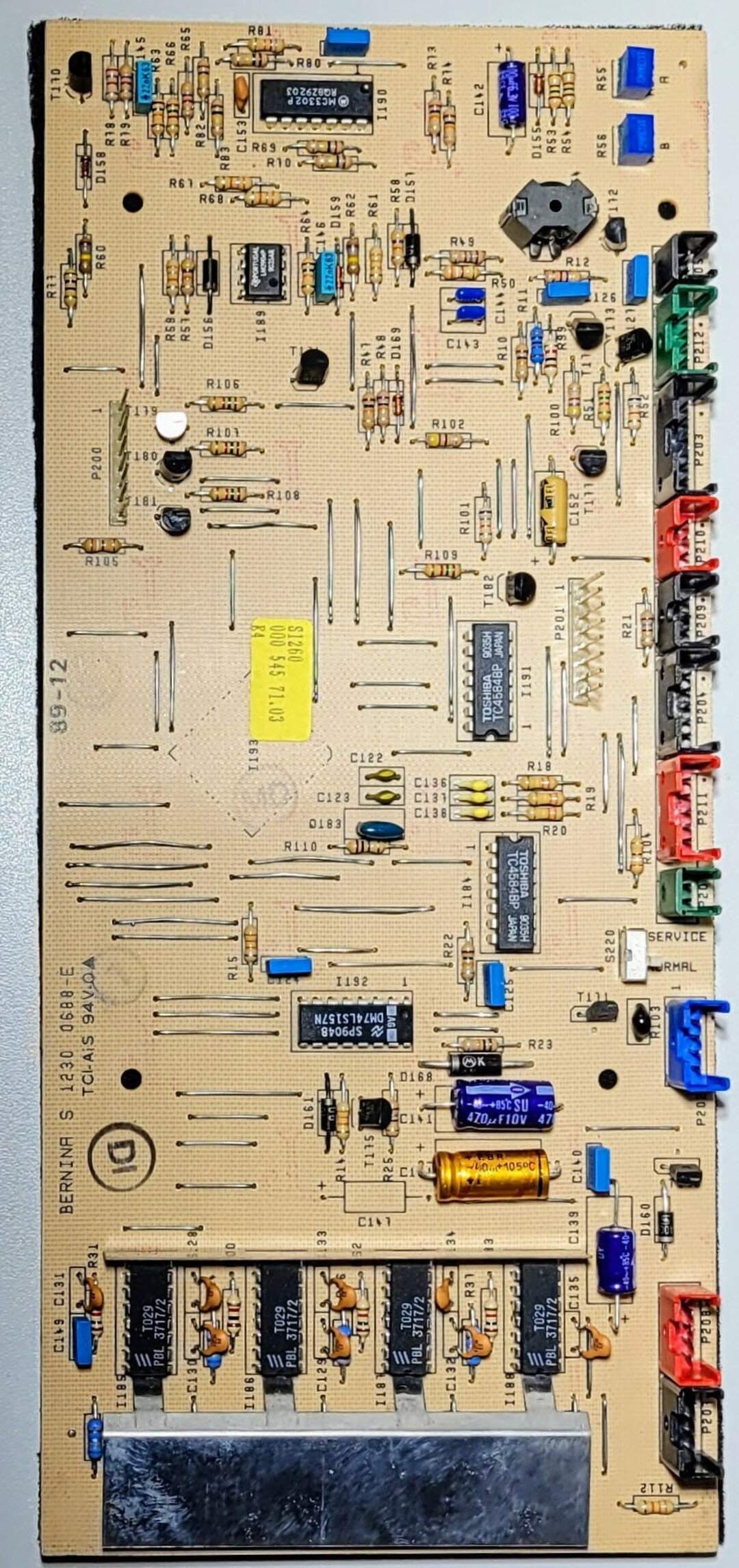 Bernina 1260 Sewing Machine S-print Control Board PCB S1260 06B8-E New ...