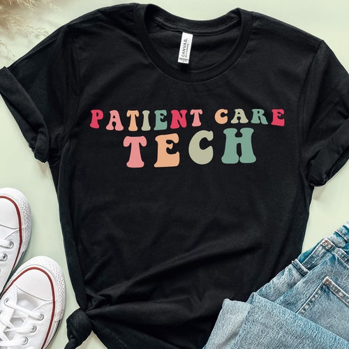 Patient Care Tech Rainbow Shirt PCT Team Tshirt Healthcare - Etsy