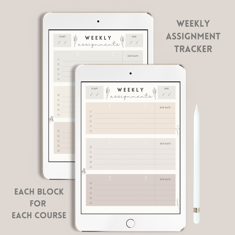 STUDENT All-in-one Undated School Academic Digital Planner - Etsy