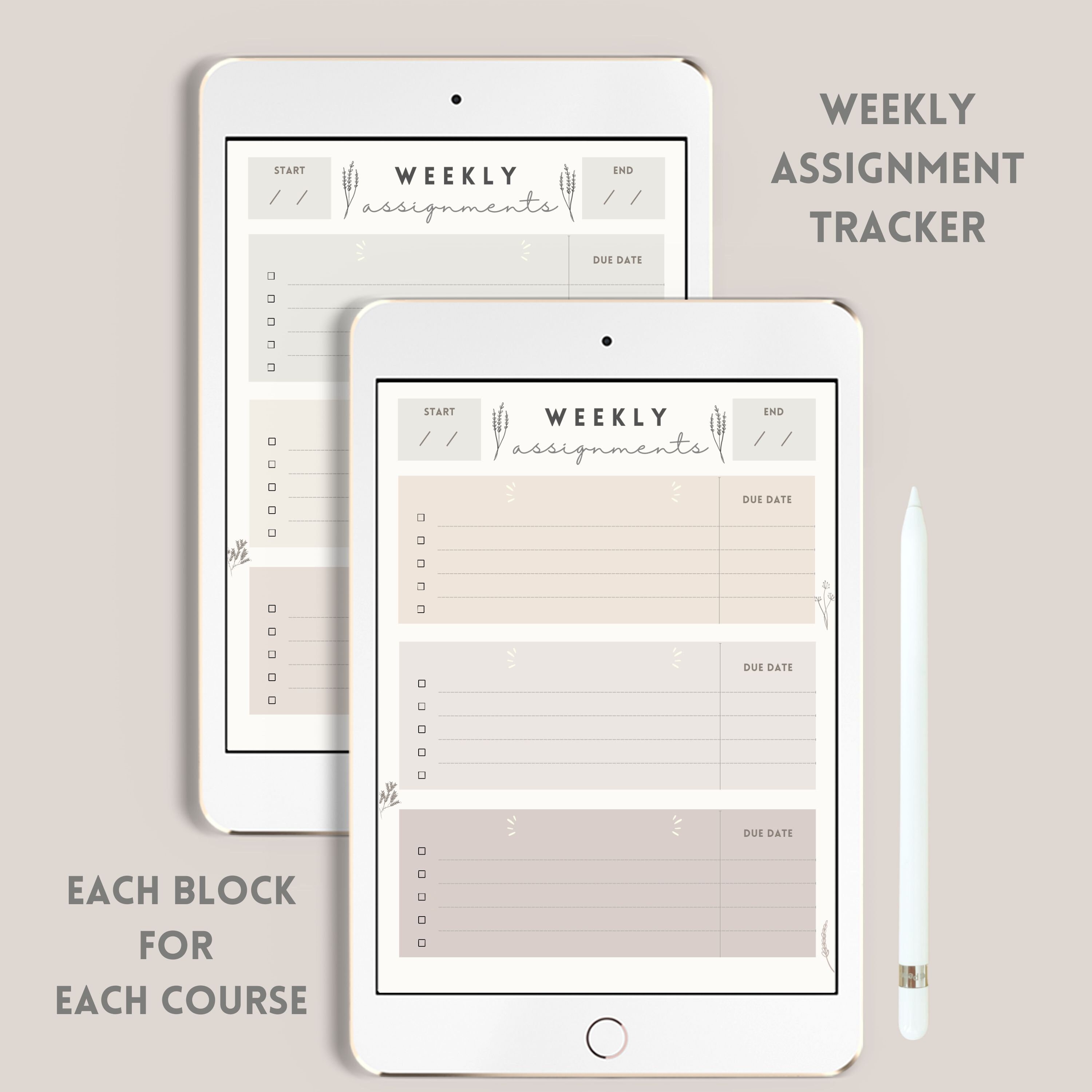 STUDENT All-in-one Undated School Academic Digital Planner- Goodnotes ...