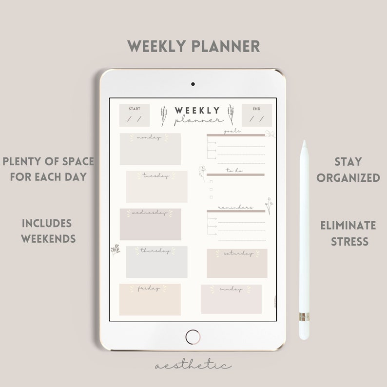 STUDENT All-in-one Undated School Academic Digital Planner - Etsy