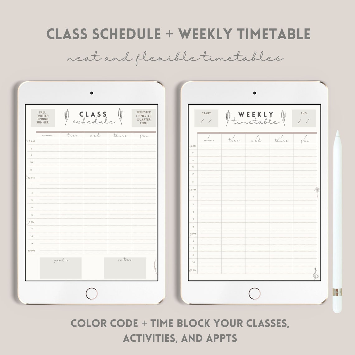 STUDENT All-in-one Undated School Academic Digital Planner - Etsy