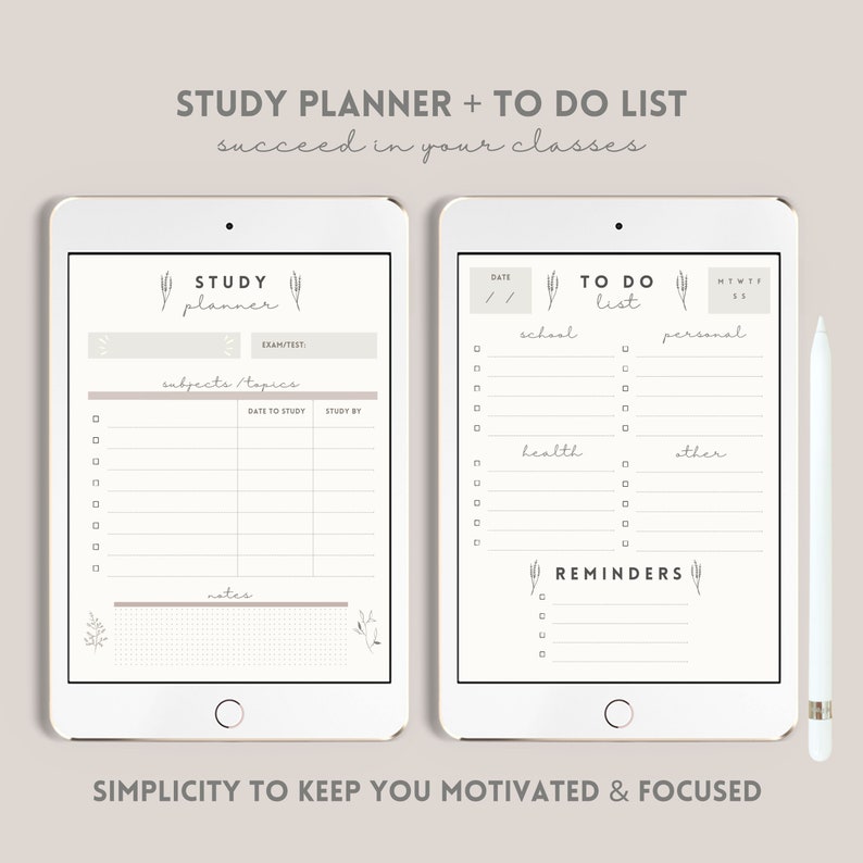 STUDENT All-in-one Undated School Academic Digital Planner - Etsy
