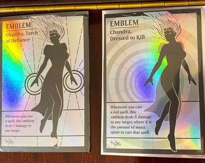 MTG Custom FOIL Token Chandra Emblem Pro8eart - Etsy