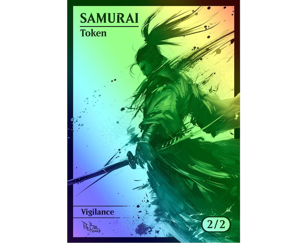 MTG - Custom FOIL Token - SAMURAI - the Wandering Emperor - Pro8eart - Etsy
